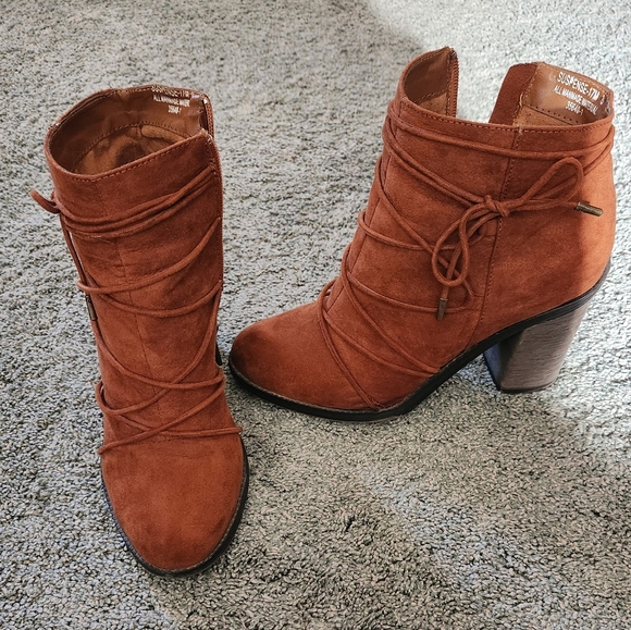 BAMBOO | Shoes | Chestnut Suede Ankle Boots | Poshmark